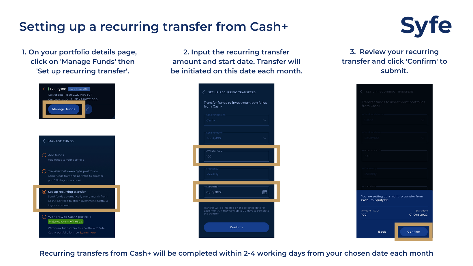 Internal Transfers Between Portfolios – Syfe